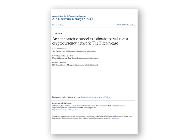 Devo Lab Publications An Econometric Model To Estimate The Value Of
